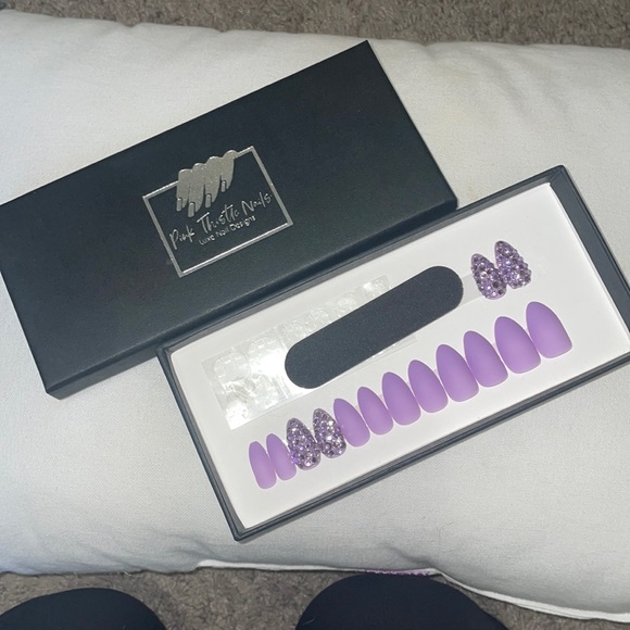 Pink Thistle Nails | Makeup | Mattegem Nails Set | Poshmark